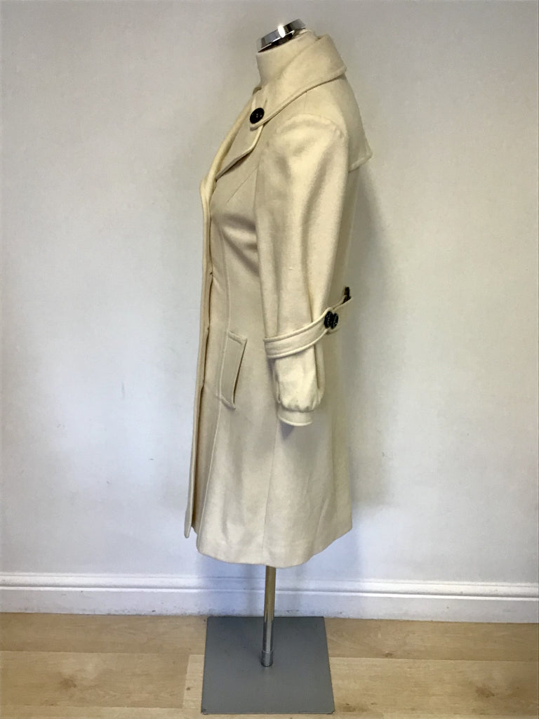 EDINA RONAY CREAM WOOL BLEND DOUBLE BREASTED COAT SIZE 12 – Whispers ...