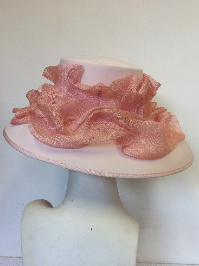 SACS PALE PINK RUFFLE TRIM FORMAL HAT – Whispers Dress Agency