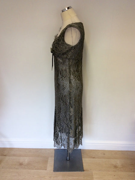 DESIGNER PADDY CAMPBELL SILVER GREY LACE DRESS SIZE 10 – Whispers Dress ...
