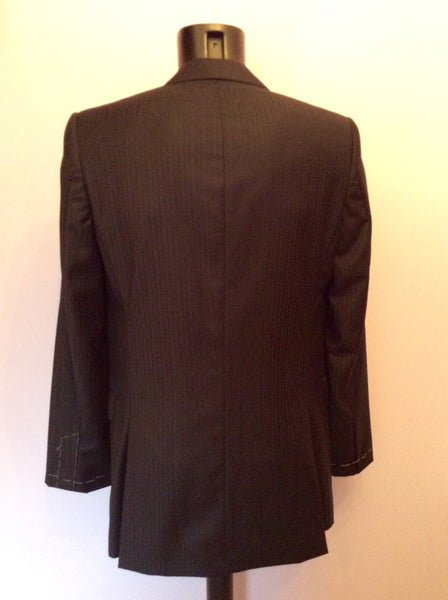 Brand New Ex Sample Jaeger Black Stripe Wool Suit Jacket Size 38L ...