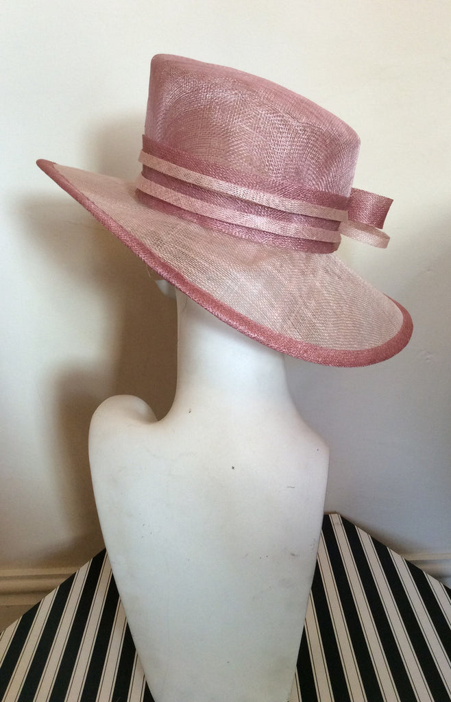 Debut Pale & Dusky Pink Bow Trim Formal Hat – Whispers Dress Agency