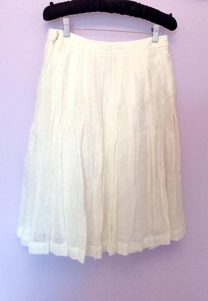 Brand New Jesire Winter White Linen Skirt Size 6 – Whispers Dress Agency