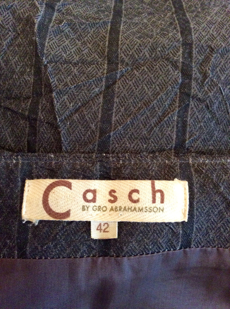 Casch By Gro Abrahamsson Quirky Grey / Brown Print Dress Size 42 UK 12 ...